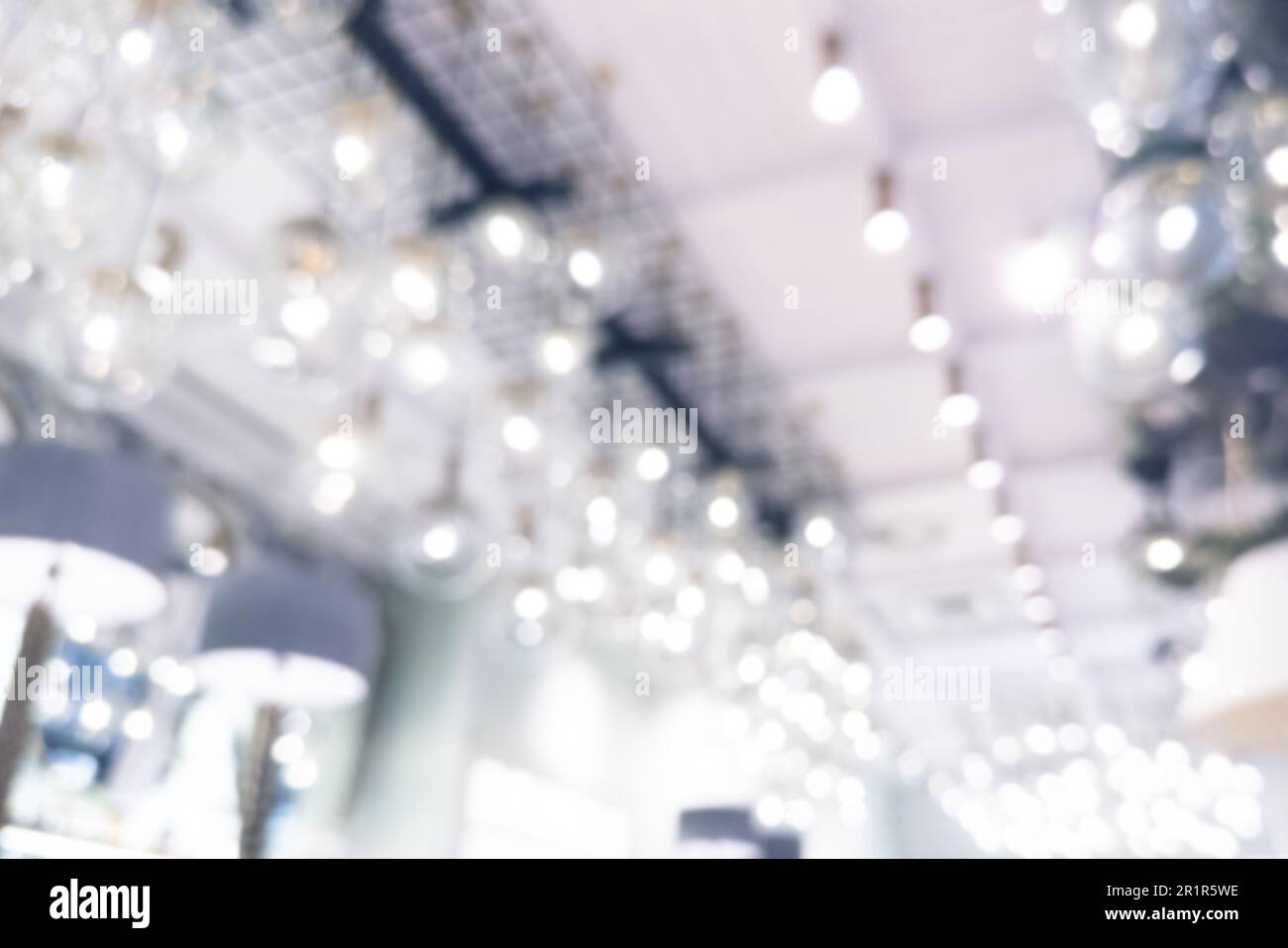 Blurred business background. Blur warehouse with bokeh light background ...