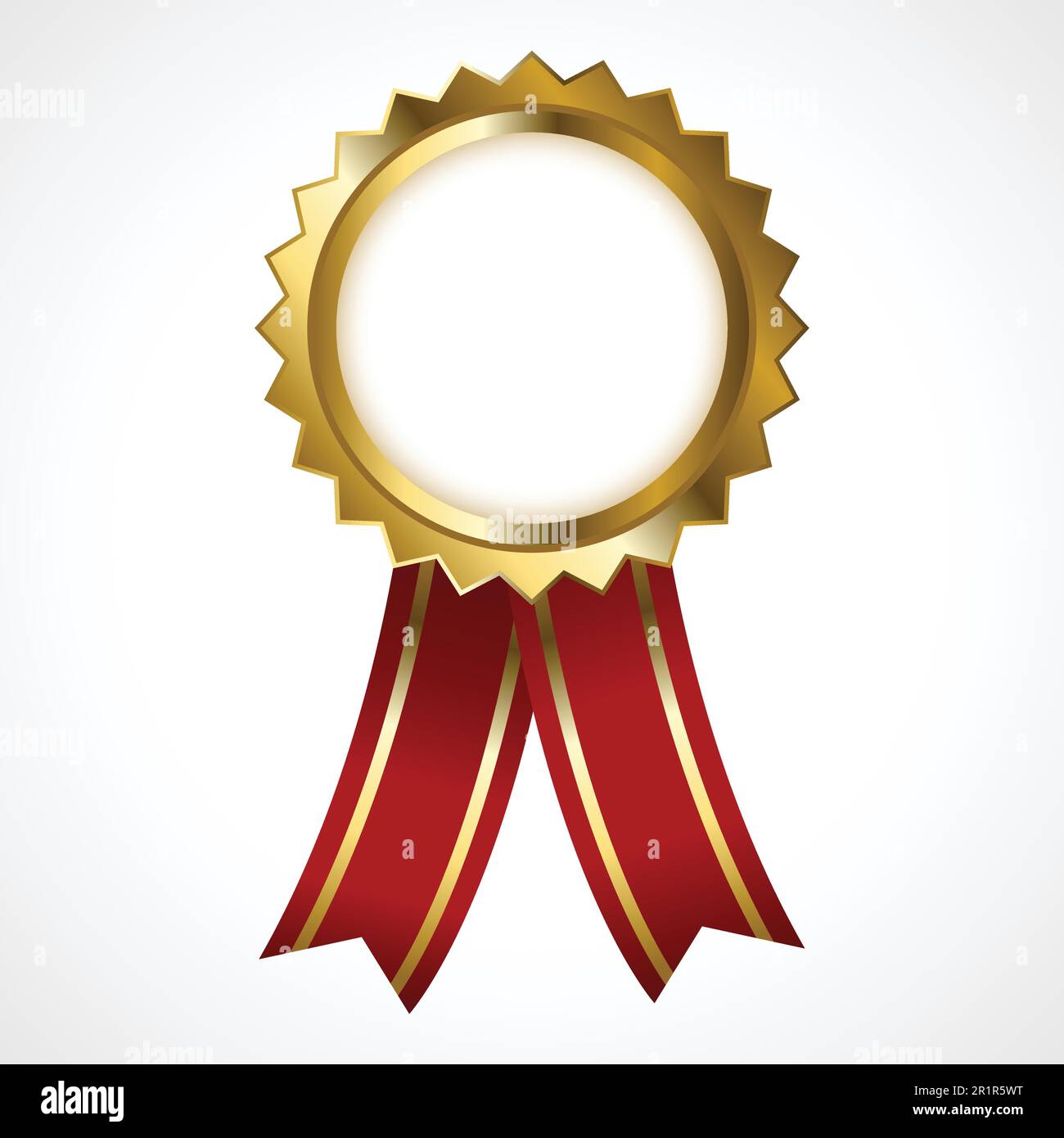 Luxurious golden badge with red ribbons Stock Vector Image & Art - Alamy