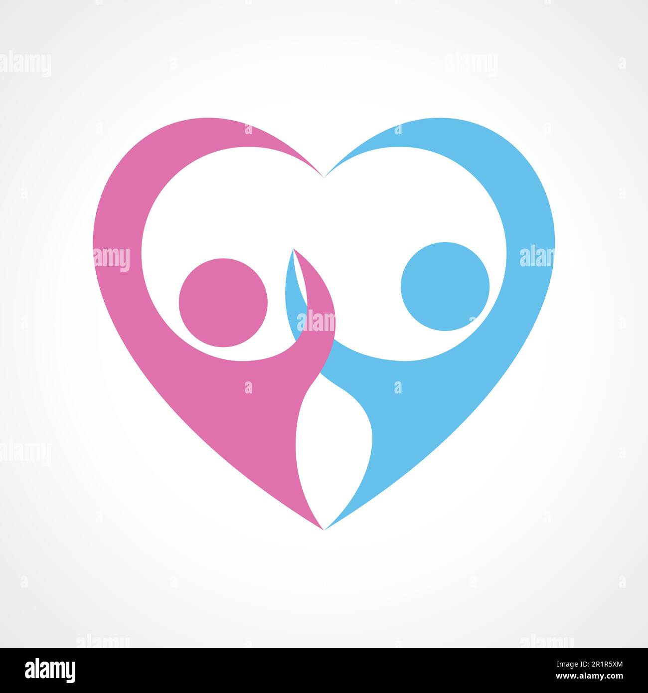 Two human figure pictogram holding hand forming heart symbol Stock ...