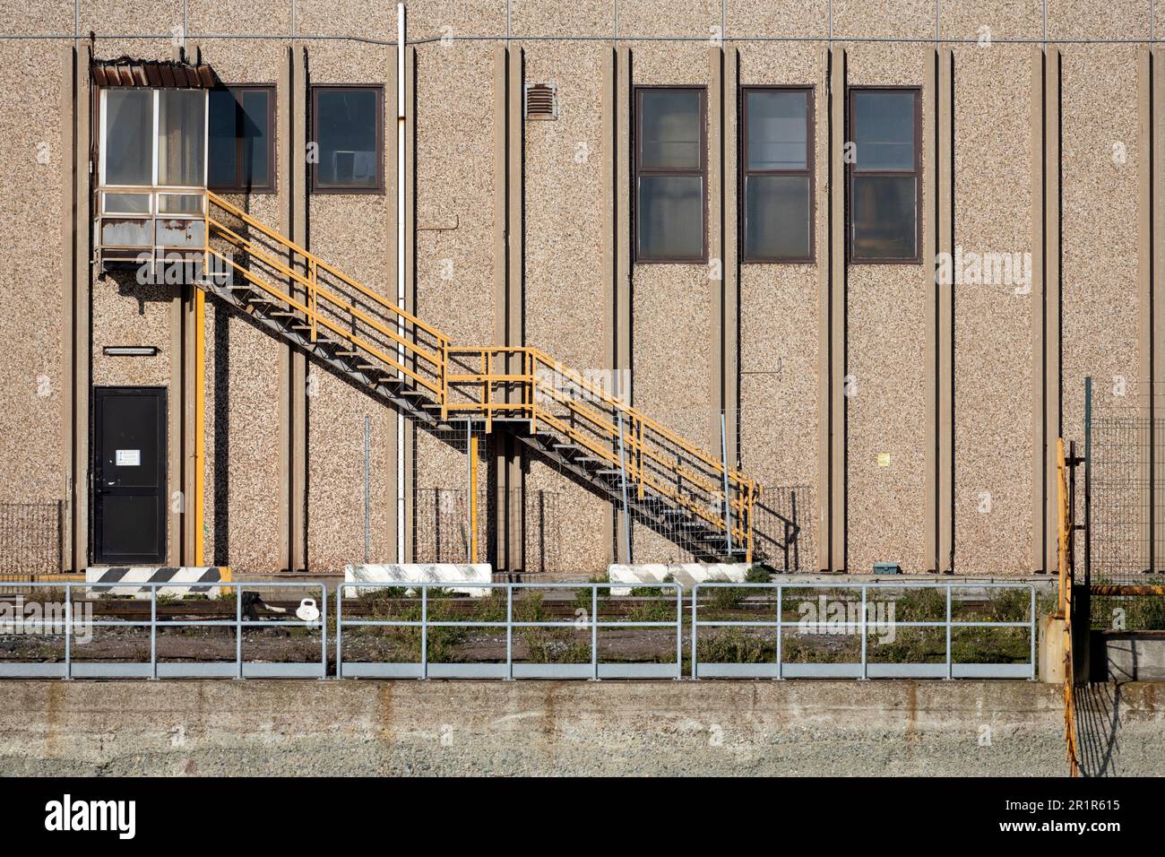 Industrial building with yellow external staircase Stock Photo - Alamy Industrial building with yellow external staircase Stock Photo - Alamy
