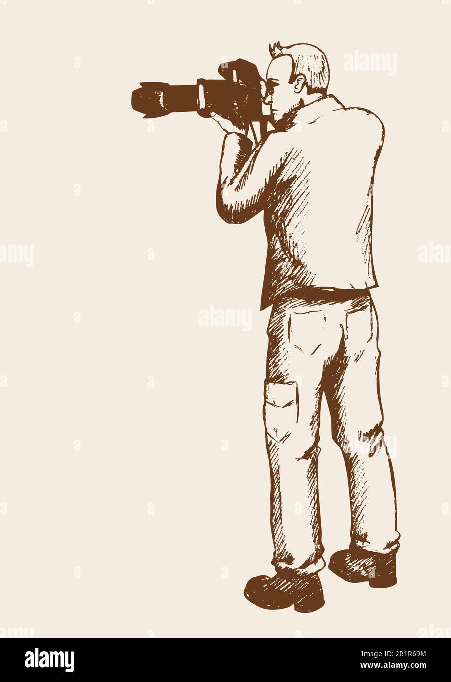 Sketch illustration of a photographer Stock Vector Image & Art - Alamy