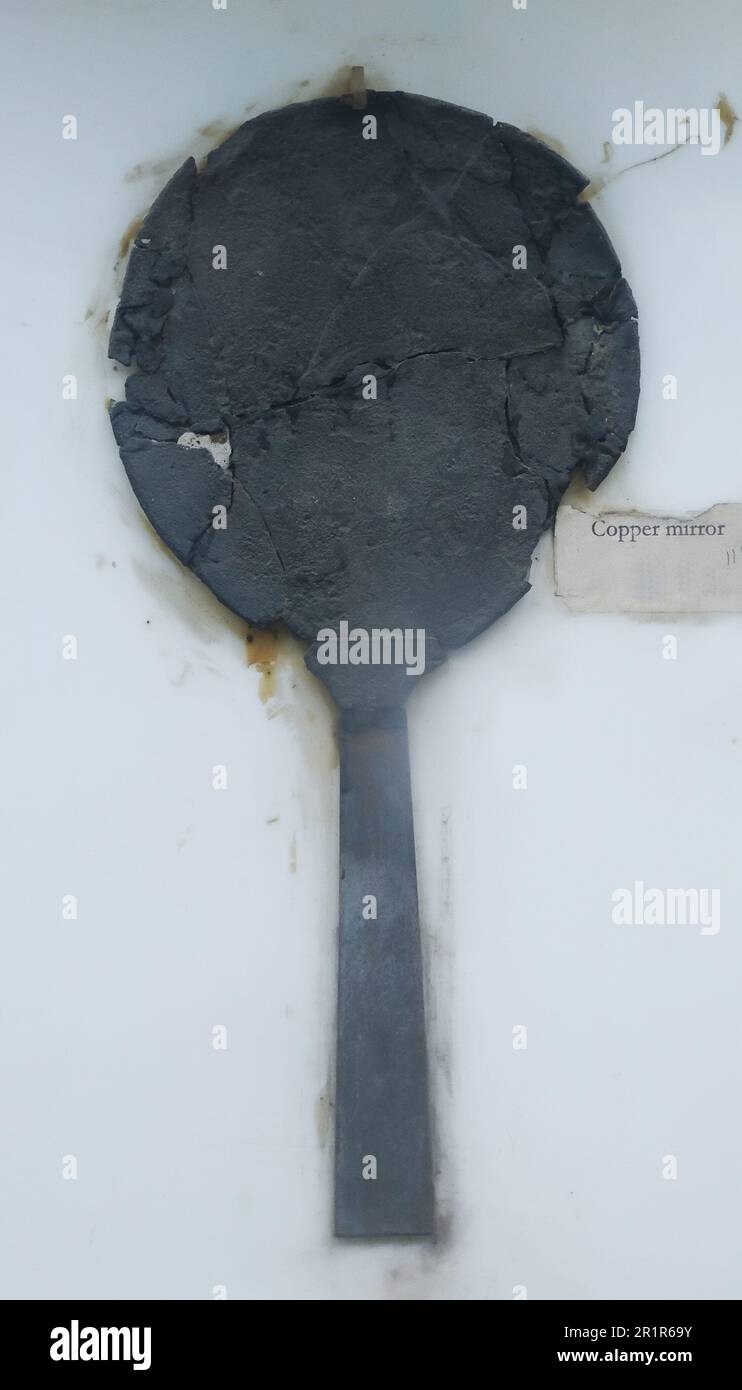 Mohenjo Daro Found Copper Pot, stone, clay pot, copper mirrorand clay ...