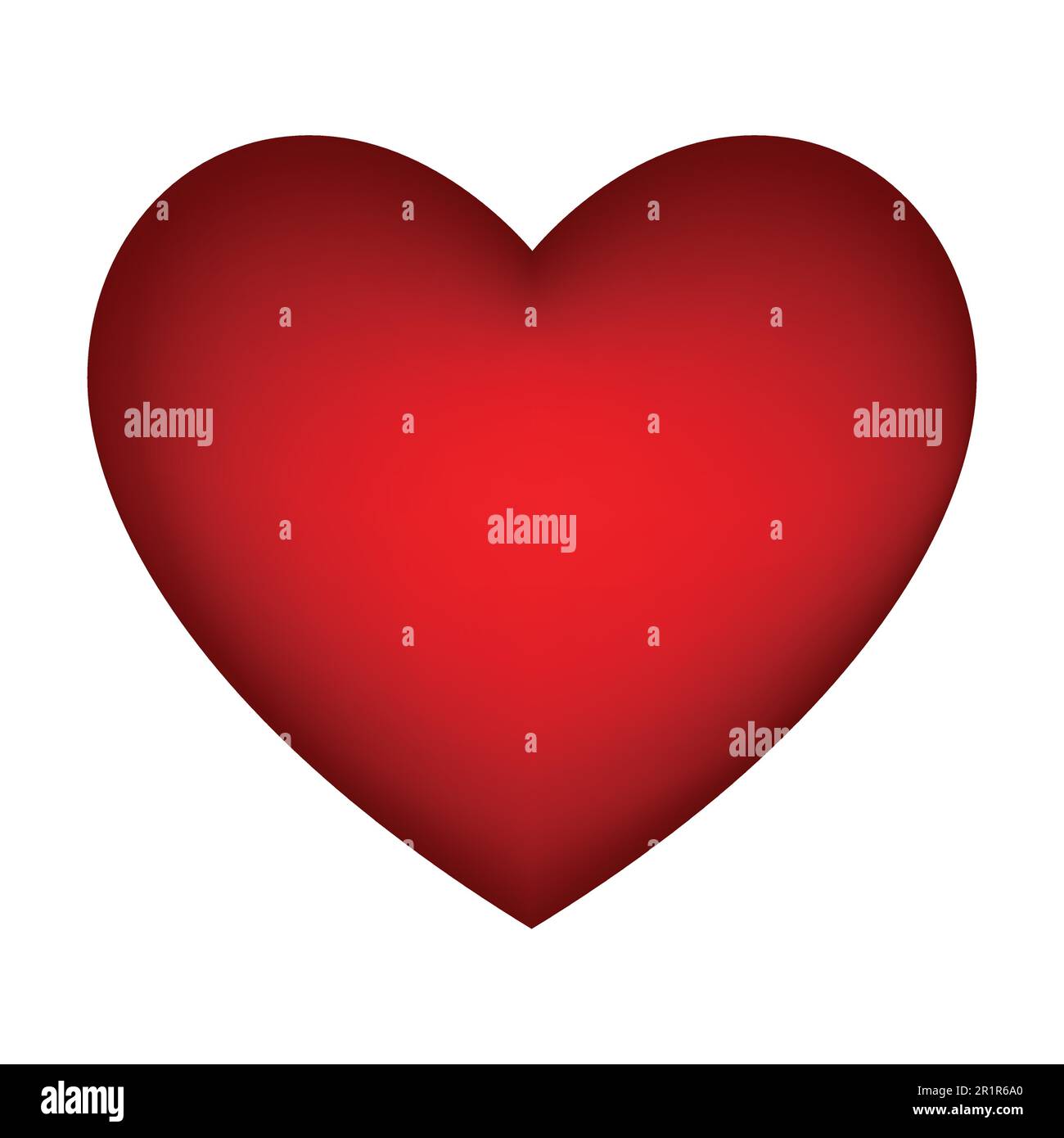 Red heart symbol isolated on white, using gradient mesh, compatible in ...