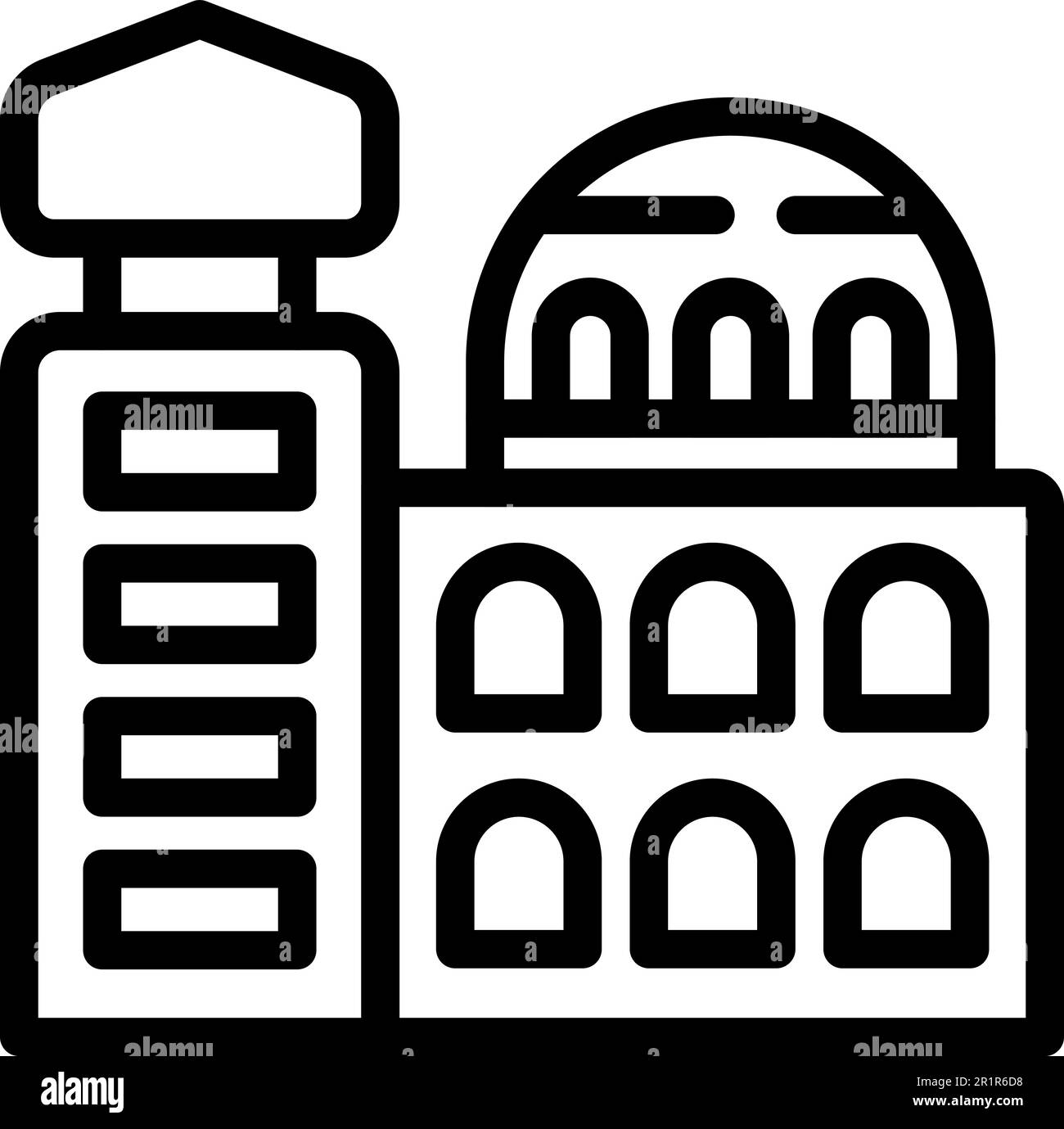 Jewish building icon outline vector. Israel torah. Star david Stock ...