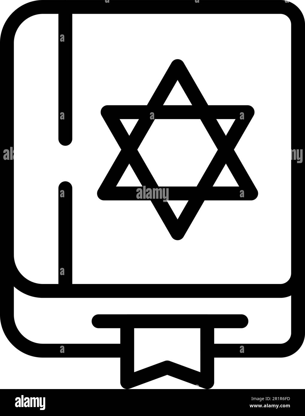 Torah book icon outline vector. Israel building. Star religion Stock ...