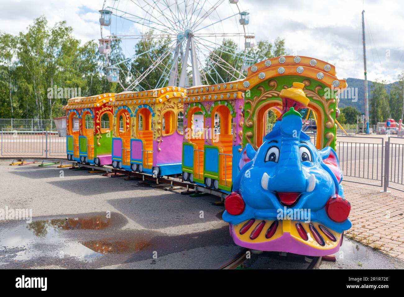 Childrens carnival train ride hi-res stock photography and images - Alamy