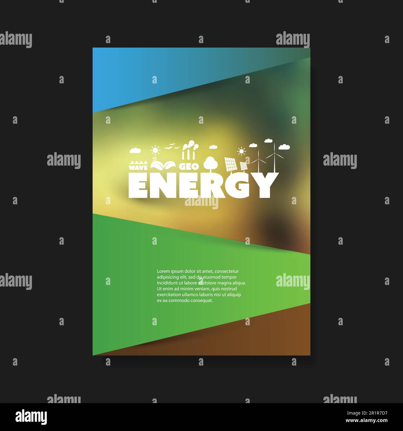 Green brown eco flyer hi-res stock photography and images - Alamy