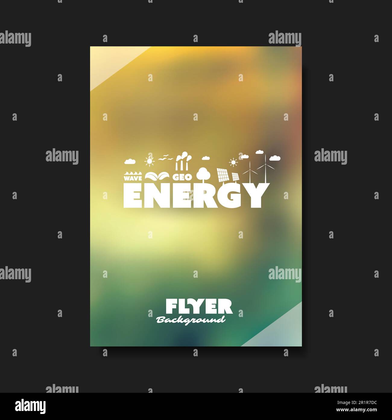 Eco Flyer Design Template - Renewable Energy Theme Stock Vector Image & Art - Alamy