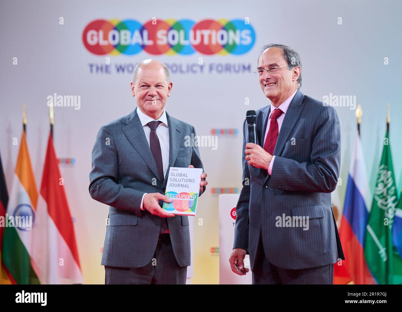 Berlin, Germany. 15th May, 2023. Olaf Scholz (SPD, l), German ...