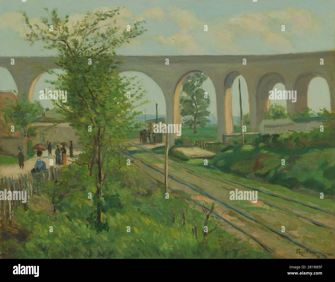 The Arcueil Aqueduct at Sceaux Railroad Crossing Date: 1874 Artist ...