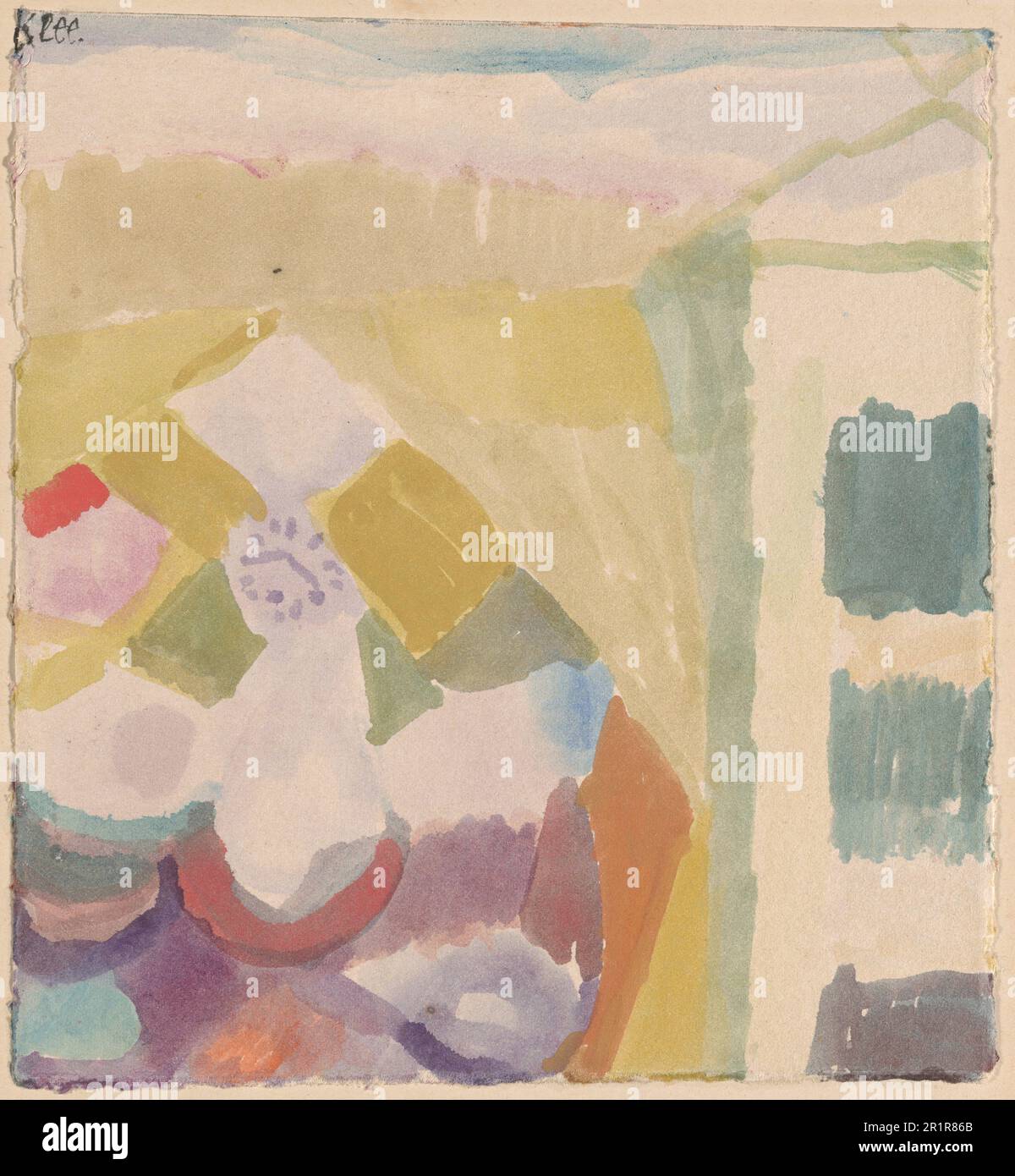 Paul Klee Interieur mit der Uhr (Interior with the Clock) 1913 ...
