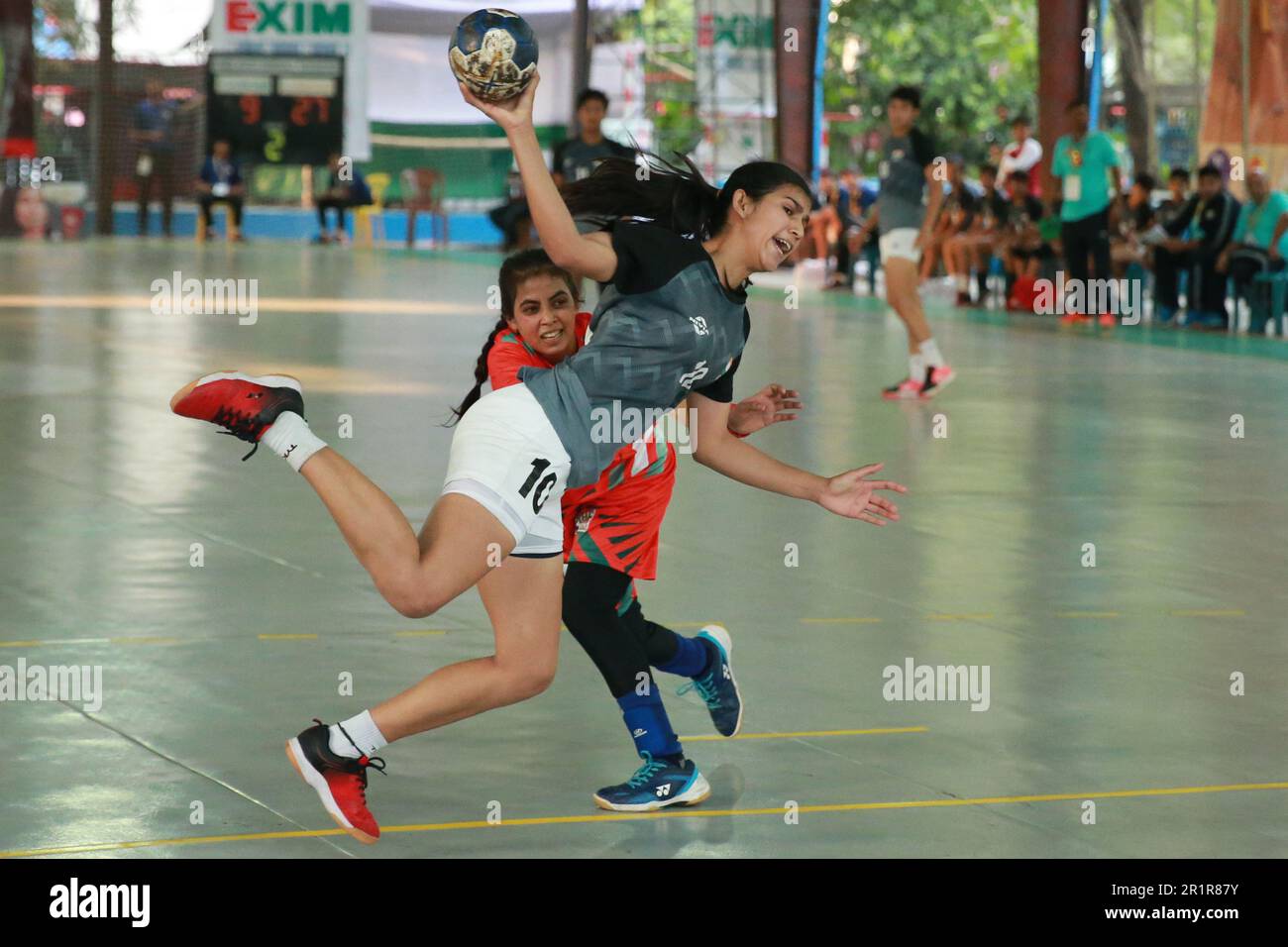 Bangabandhu IHF Challenge Trophy Women’s (Youth & Junior) 2023 league match between Bangladesh ...