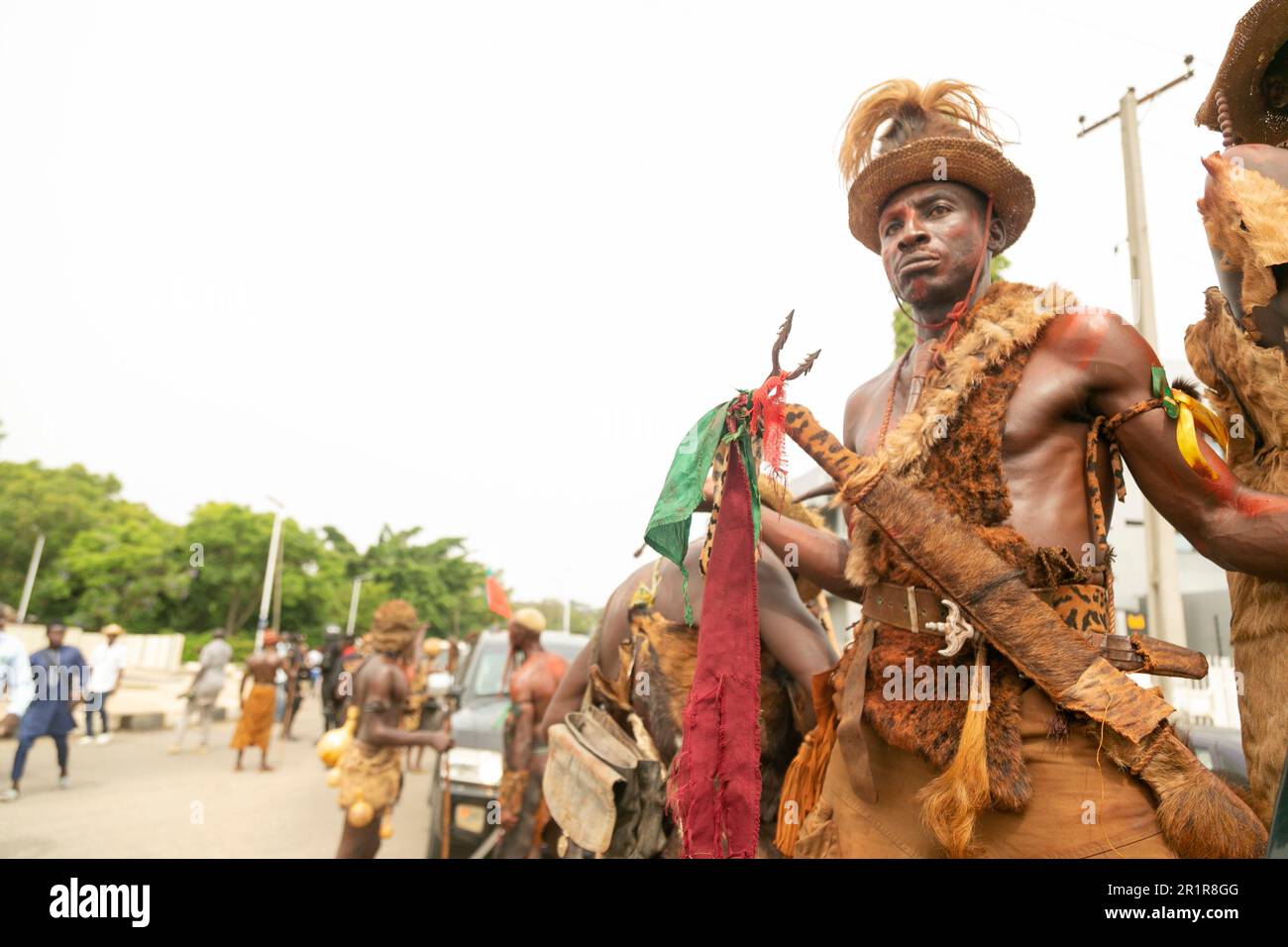 Jos, Nigeria. 12th May 2023. Berom army in action during the Nzem Berom ...