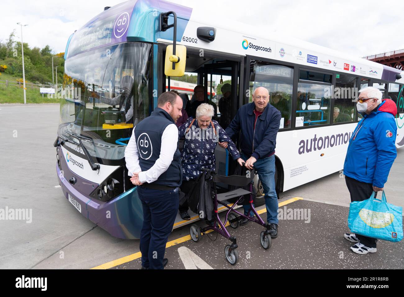 North Queensferry, Scotland, UK. 15 May 2023. Stagecoach autonomous ...