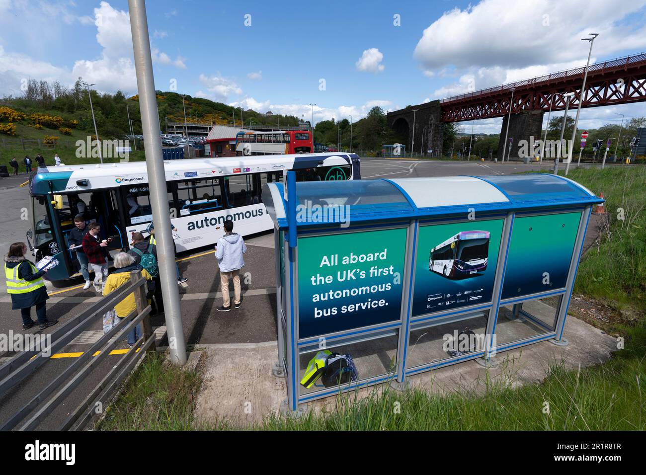 North Queensferry, Scotland, UK. 15 May 2023. Stagecoach autonomous ...