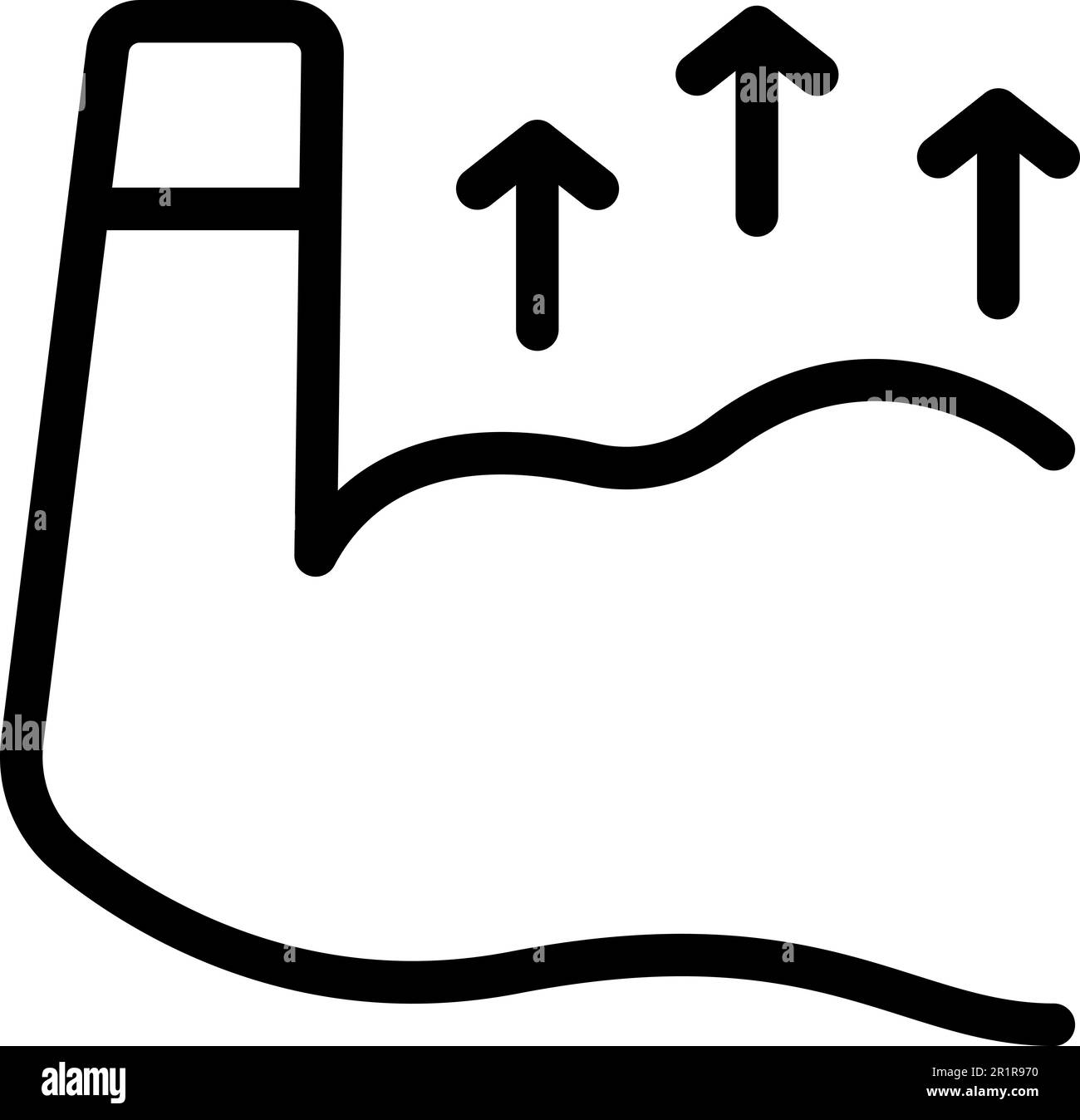 Bicep grow icon outline vector. Muscle arm. Energy healthy Stock Vector ...