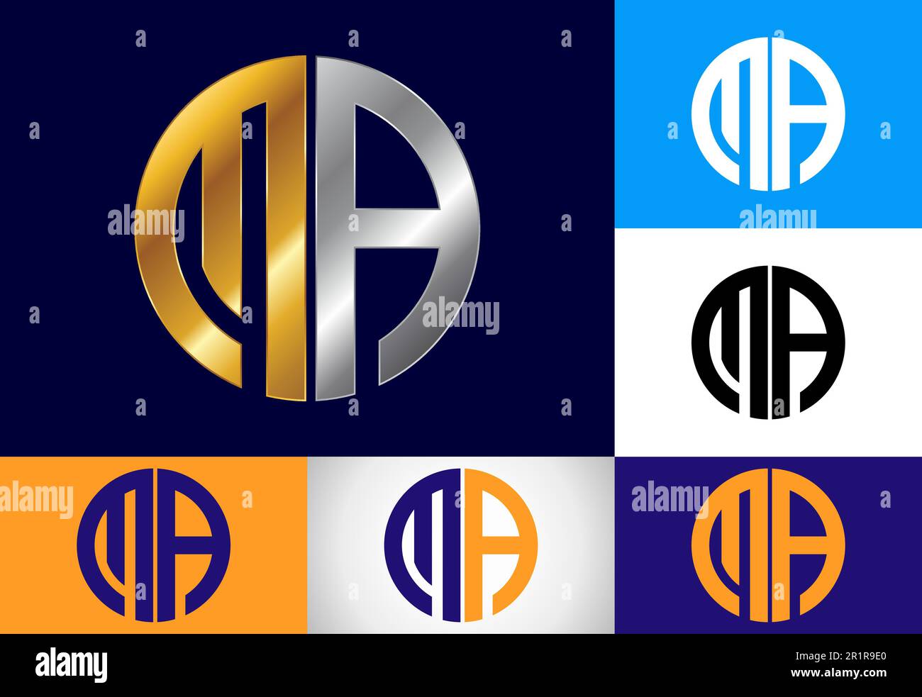 Initial Monogram Letter M A Logo Design Vector. Graphic Alphabet Symbol ...