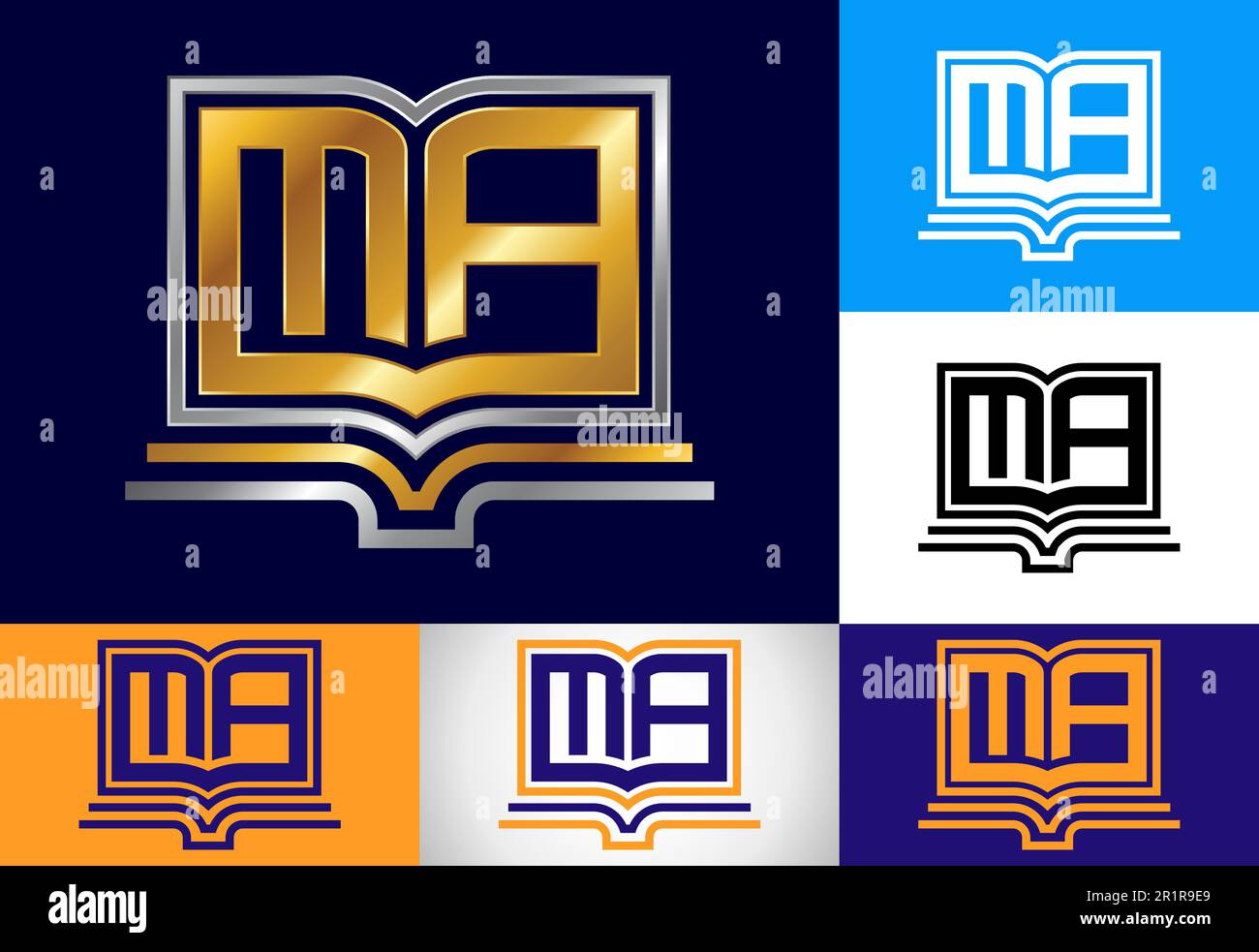 Initial Monogram Letter M A Logo Design Vector. Graphic Alphabet Symbol ...