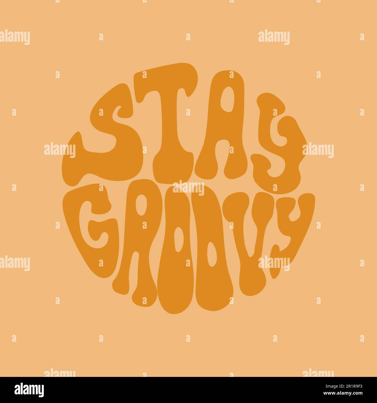 Stay groovy lettering isolated design orange color Stock Vector Image & Art - Alamy