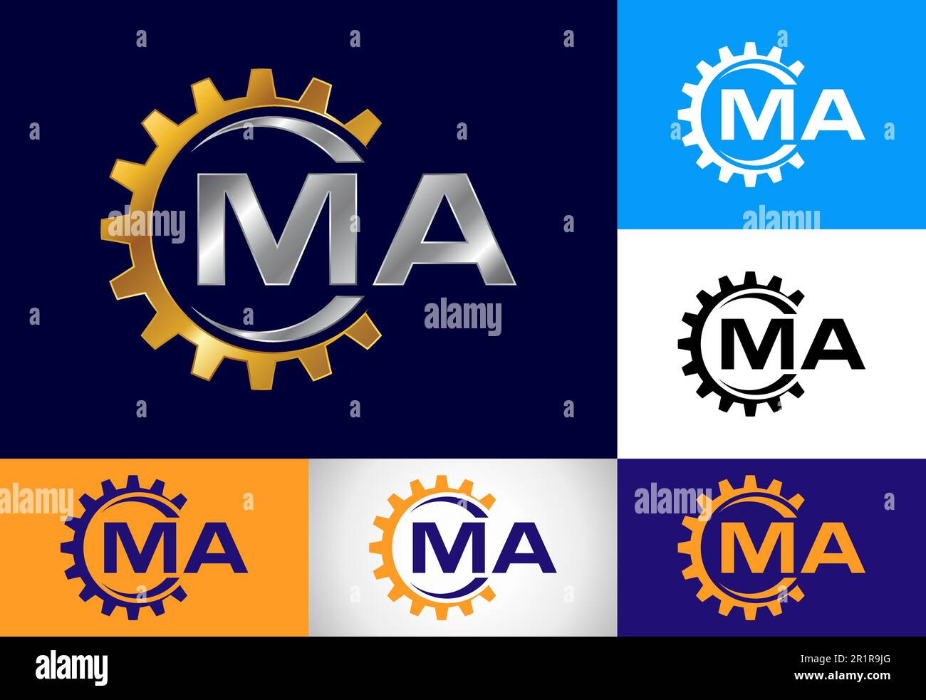 Initial Monogram Letter M A Logo Design Vector. Graphic Alphabet Symbol ...