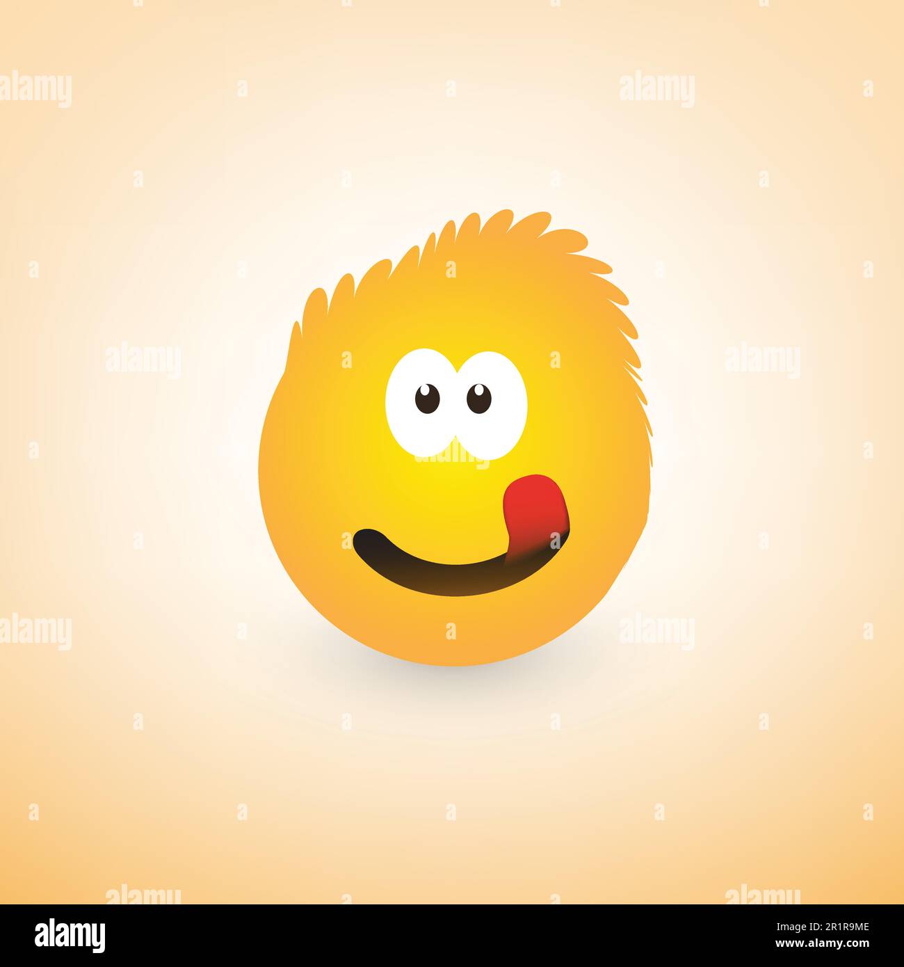 Smiling Emoji With Stuck Out Tongue Simple Shiny Happy Emoticon On