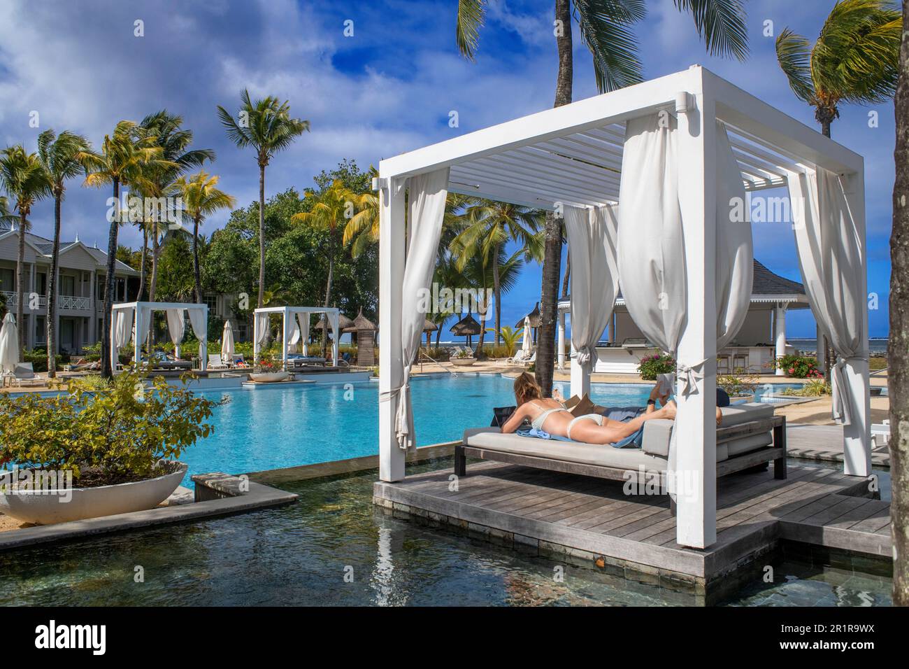 Main pool of the Heritage le Telfair luxury five stars hotel in the ...