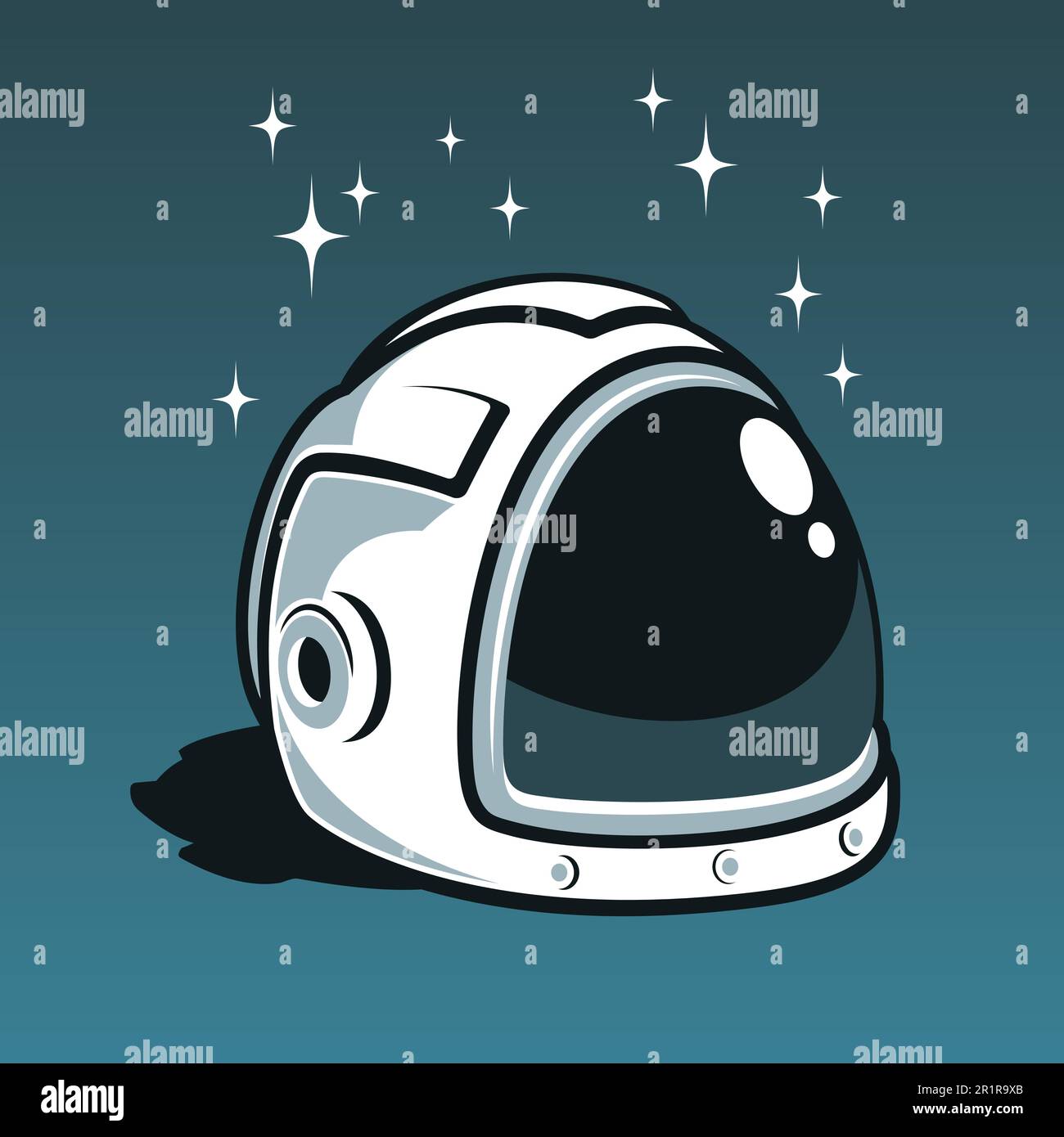 Astronaut helmet in a cartoon comic style Stock Vector Image & Art - Alamy