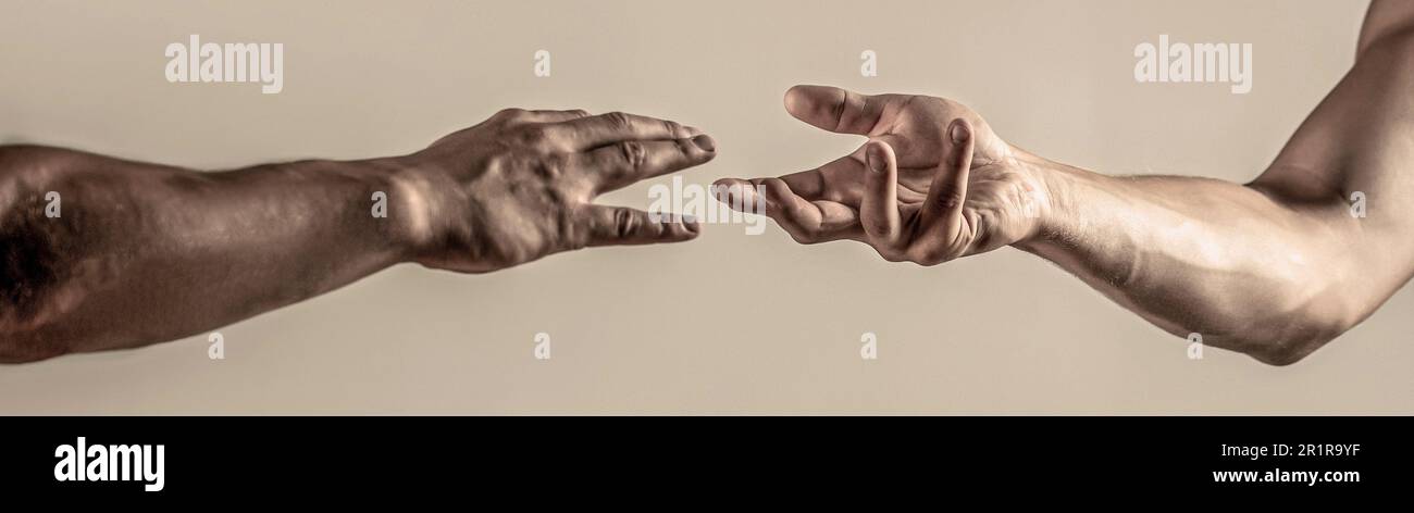 Closeup help hand. Helping hand concept, support. Friendly handshake ...