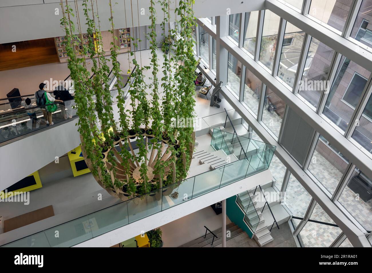 Groningen, The Netherlands - July 7, 2022: Interior of the new modern ...