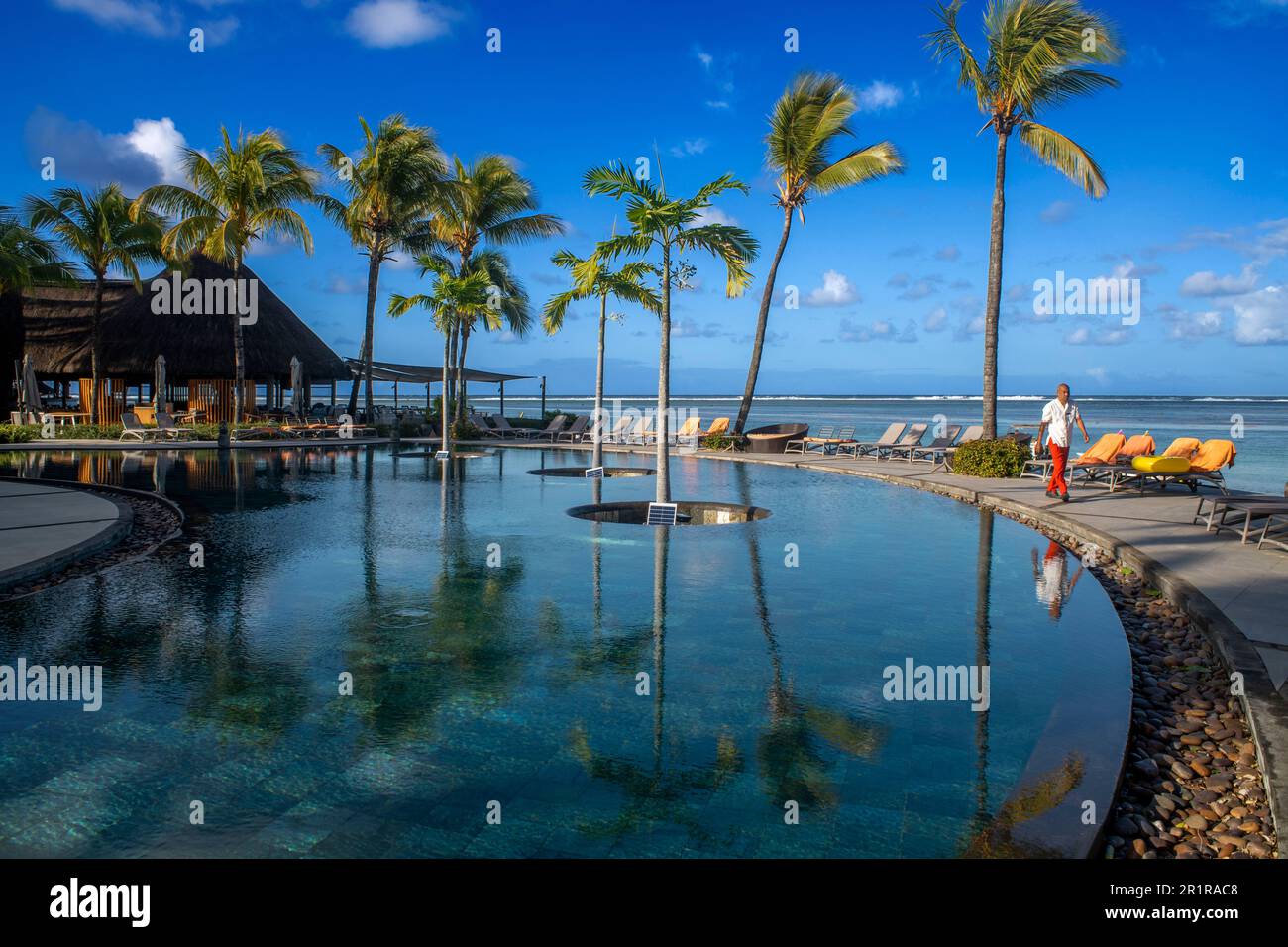 Main pool of the Heritage Awali luxury five stars hotel in the south of ...