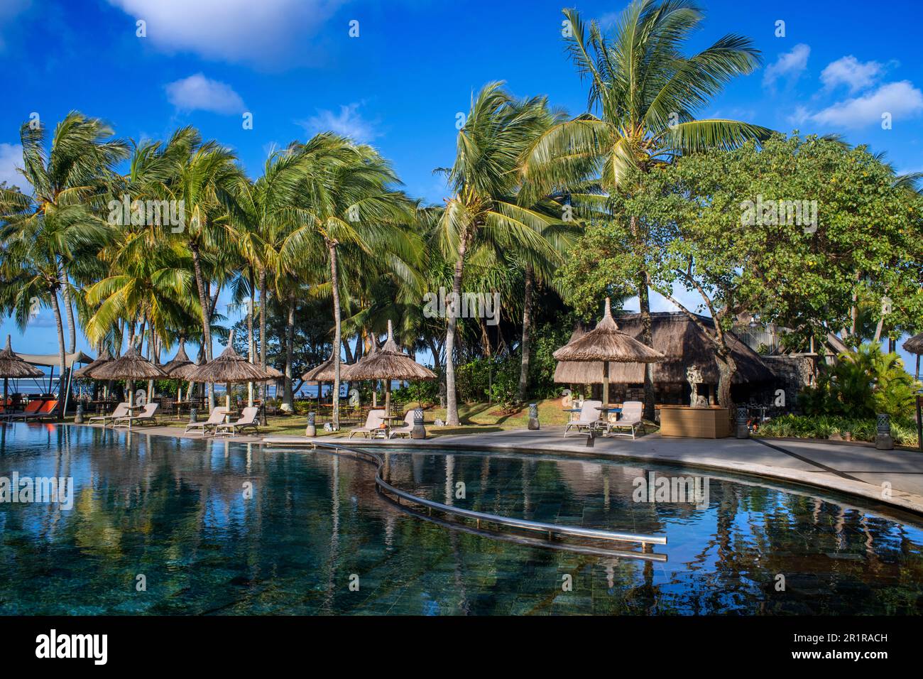 Main pool of the Heritage Awali luxury five stars hotel in the south of ...