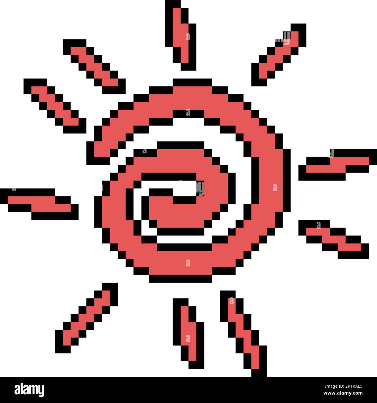 Sun pixel Stock Vector Images - Alamy