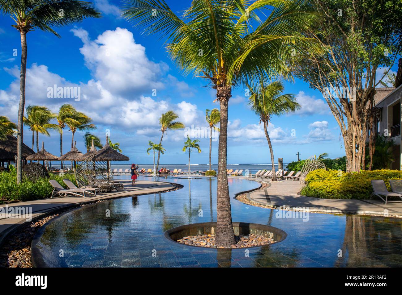 Main pool of the Heritage Awali luxury five stars hotel in the south of ...