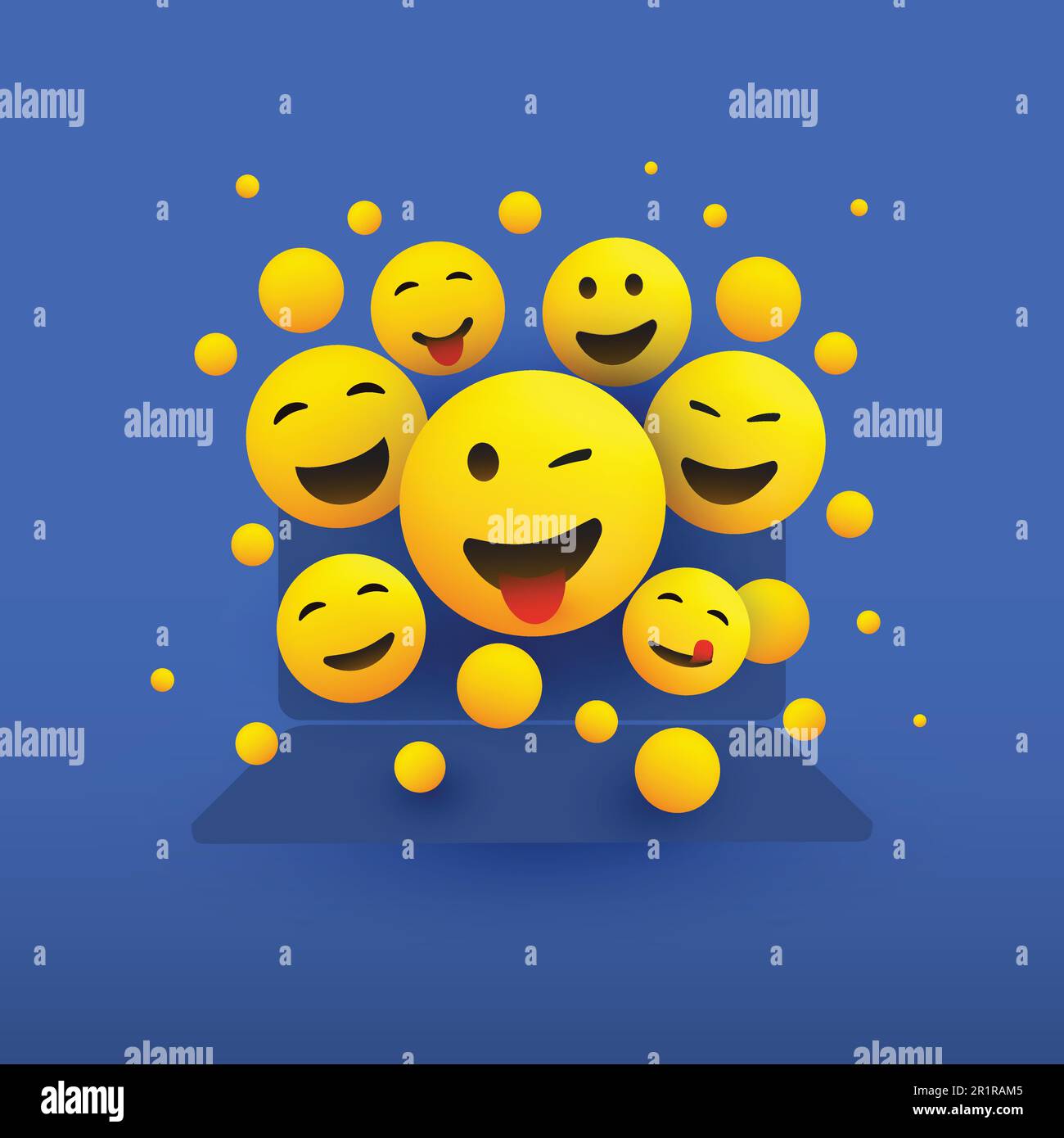 Happy computers Stock Vector Images - Alamy
