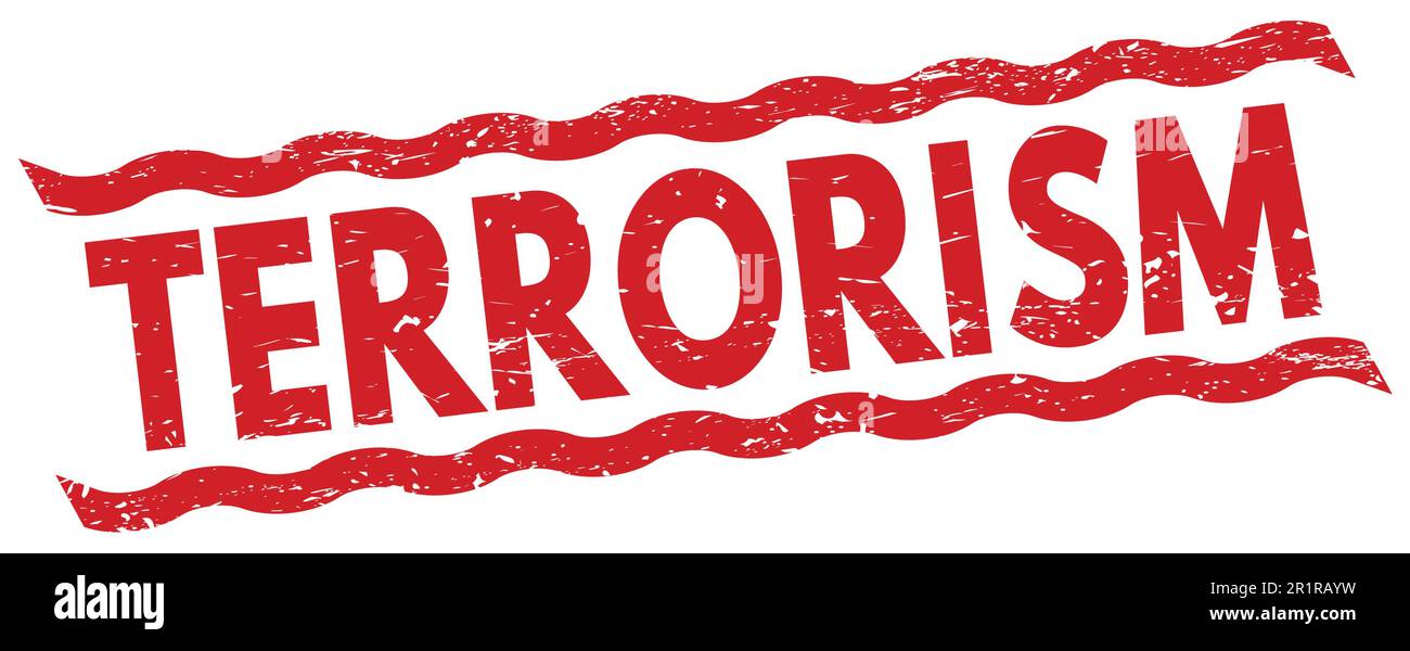TERRORISM text written on red lines stamp sign Stock Photo - Alamy