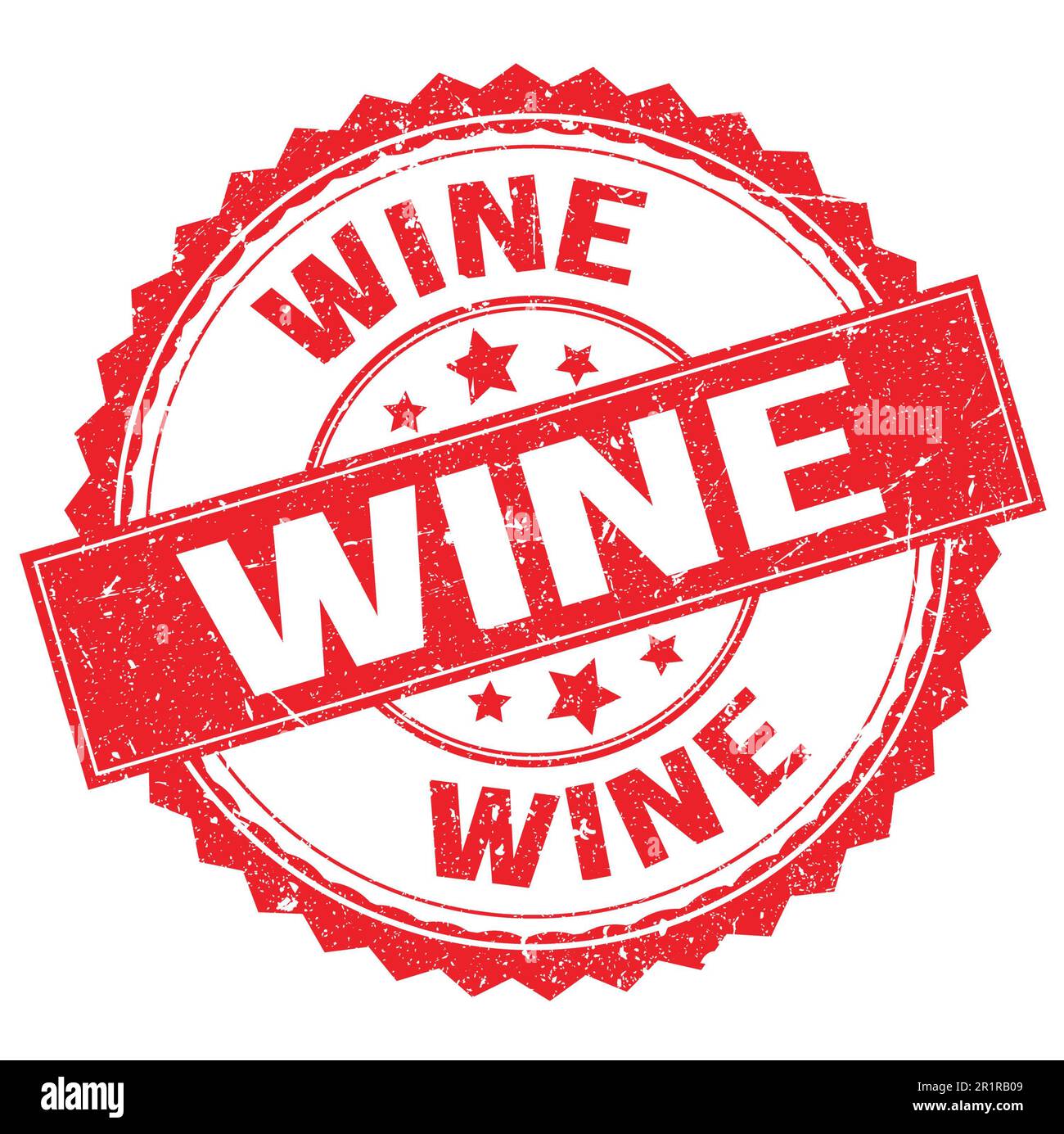 WINE text written on red round stamp sign Stock Photo - Alamy