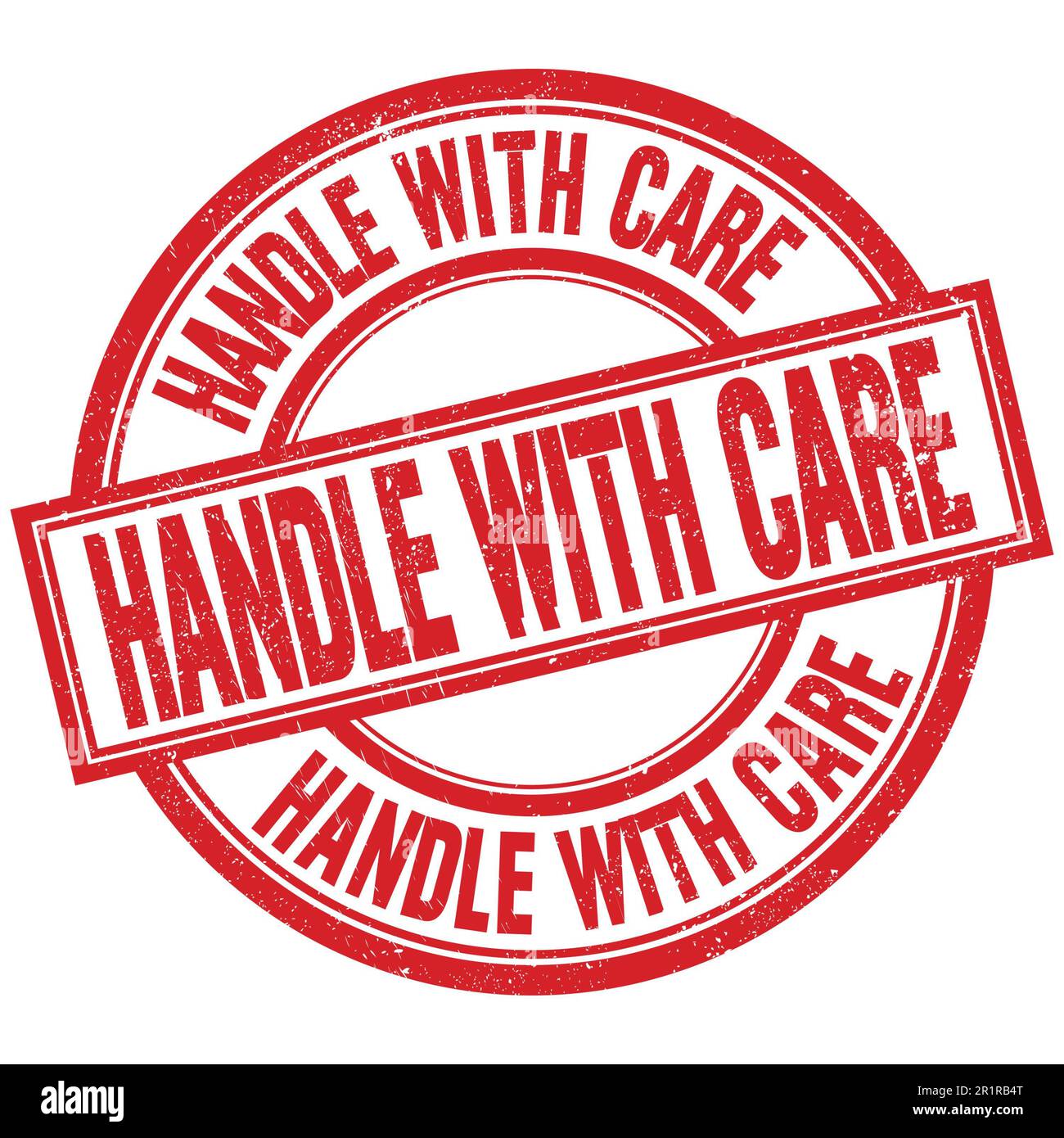 HANDLE WITH CARE text written word on red round stamp sign Stock Photo ...
