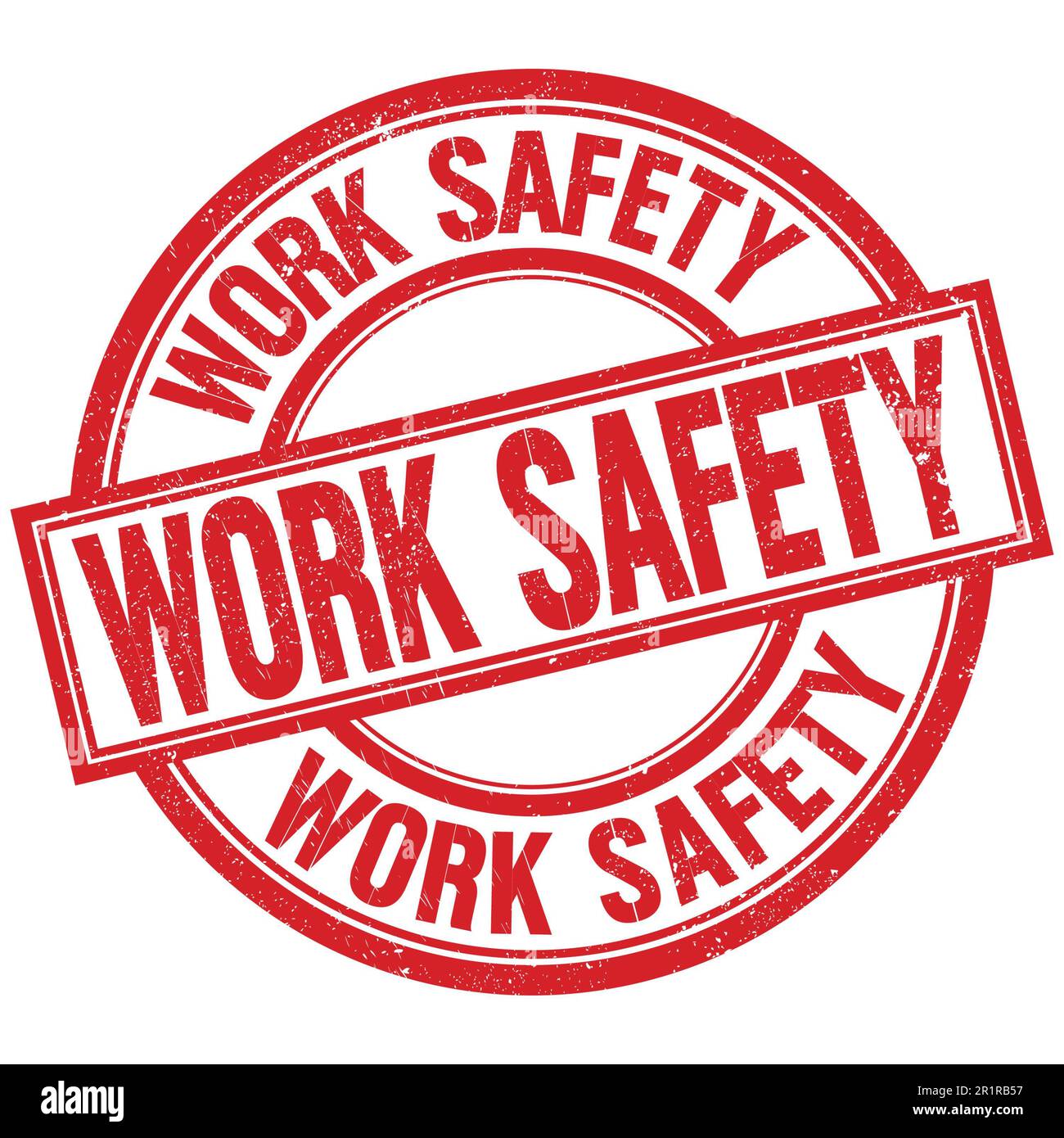 WORK SAFETY text written word on red round stamp sign Stock Photo - Alamy