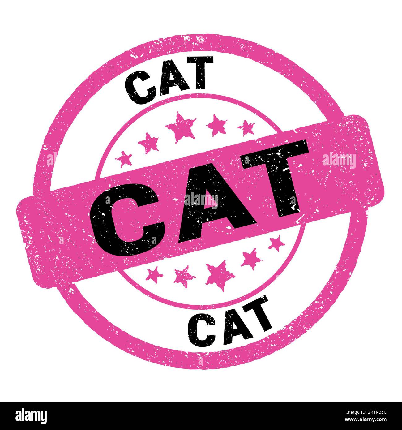 CAT text written on pink-black grungy stamp sign Stock Photo - Alamy