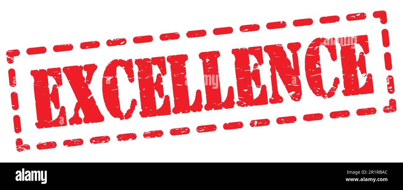 EXCELLENCE text written on red dash stamp sign Stock Photo - Alamy
