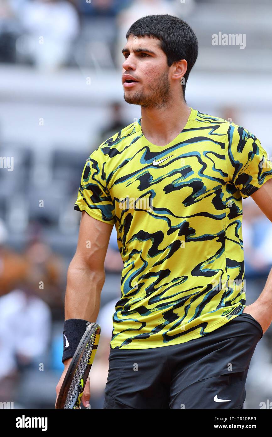 Rome, Lazio. 15th May, 2023. Carlos Alcaraz during Rome Internazionali ...