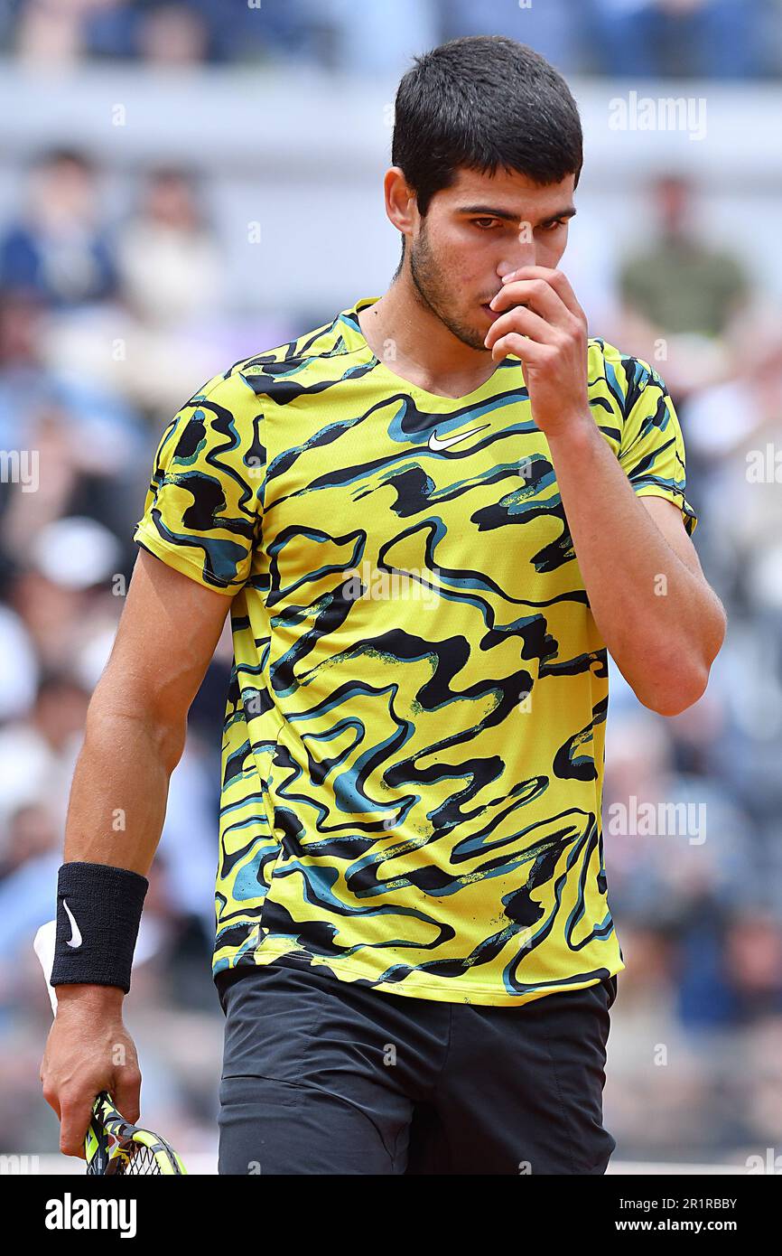 Rome, Lazio. 15th May, 2023. Carlos Alcaraz during Rome Internazionali ...