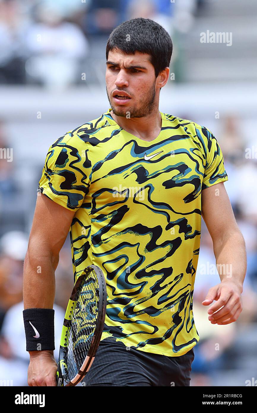 Rome, Lazio. 15th May, 2023. Carlos Alcaraz during Rome Internazionali ...