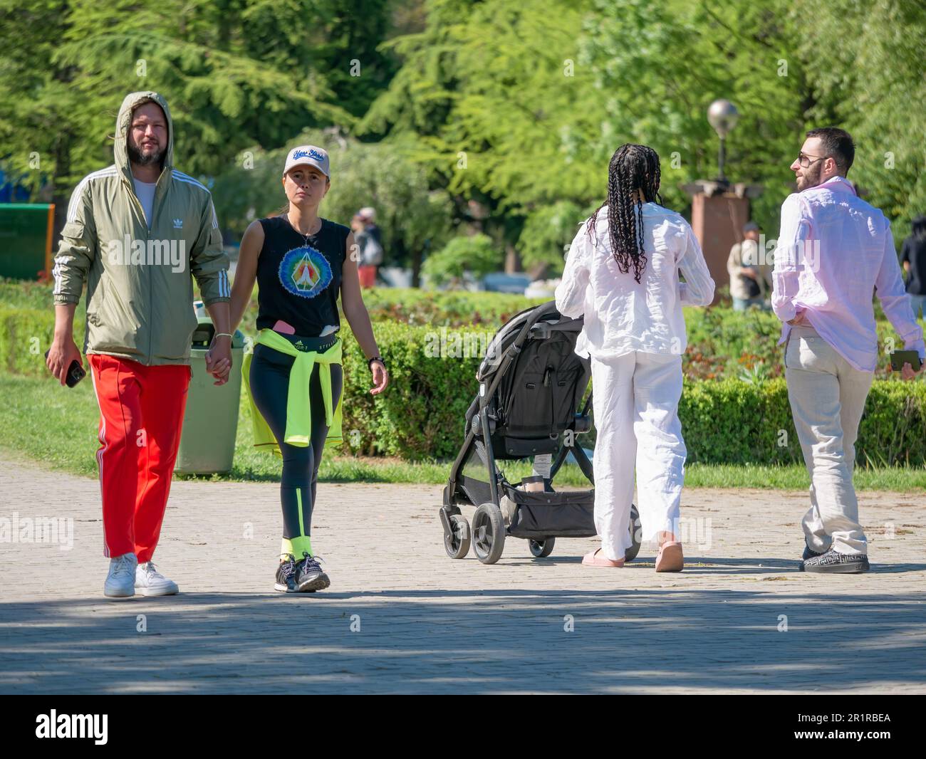 Bucharest, Romania - May 2023: Busy weekend with many tourists and ...