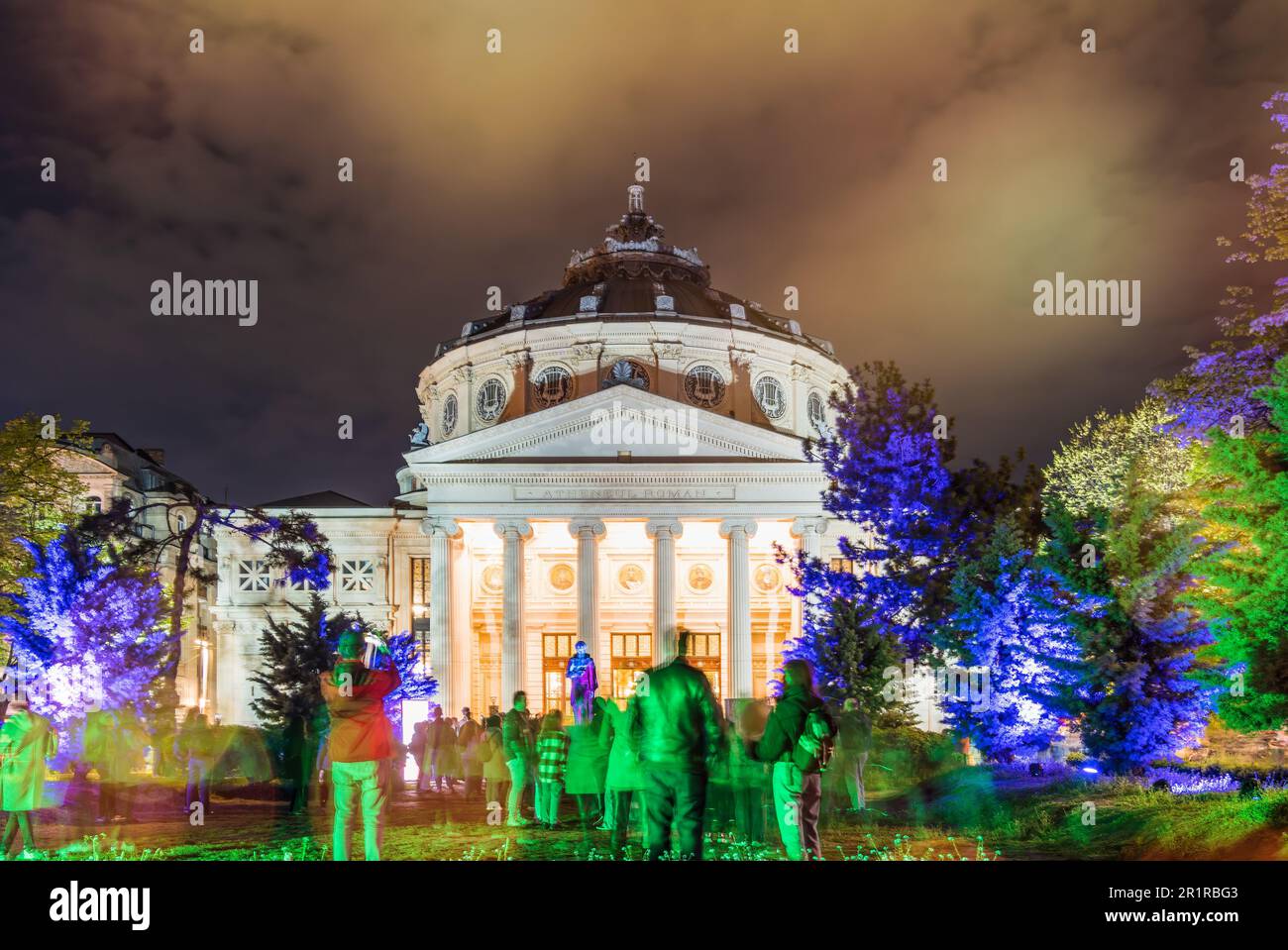 Bucharest, Romania - May 2023: View of the Romanian Athenaeum( Ateneul ...