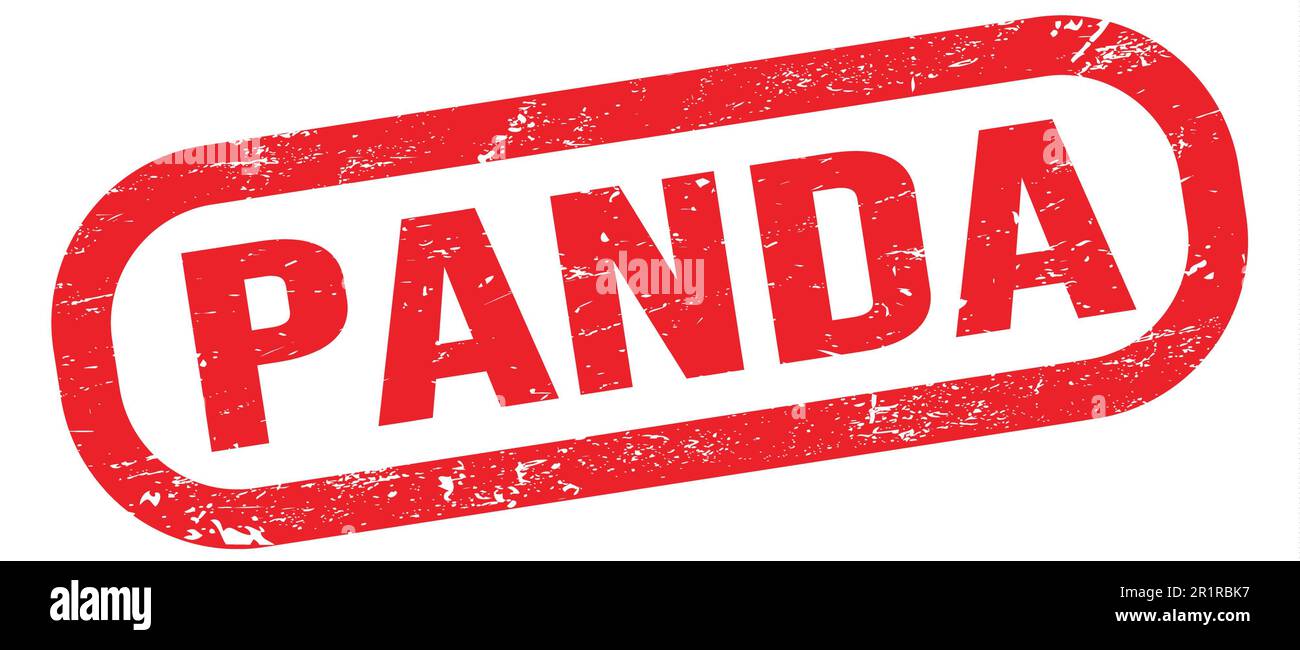 PANDA, text written on red rectangle stamp sign Stock Photo - Alamy