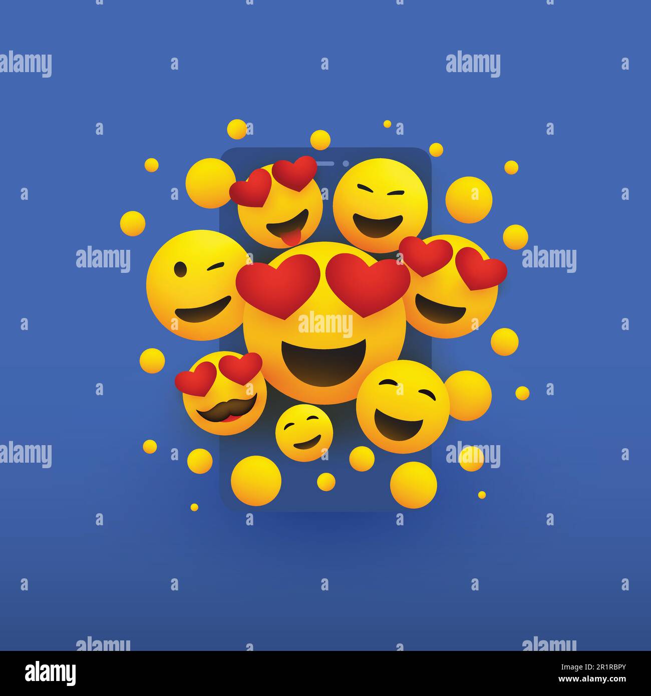 Smiley face symbol in phone Stock Vector Images - Alamy
