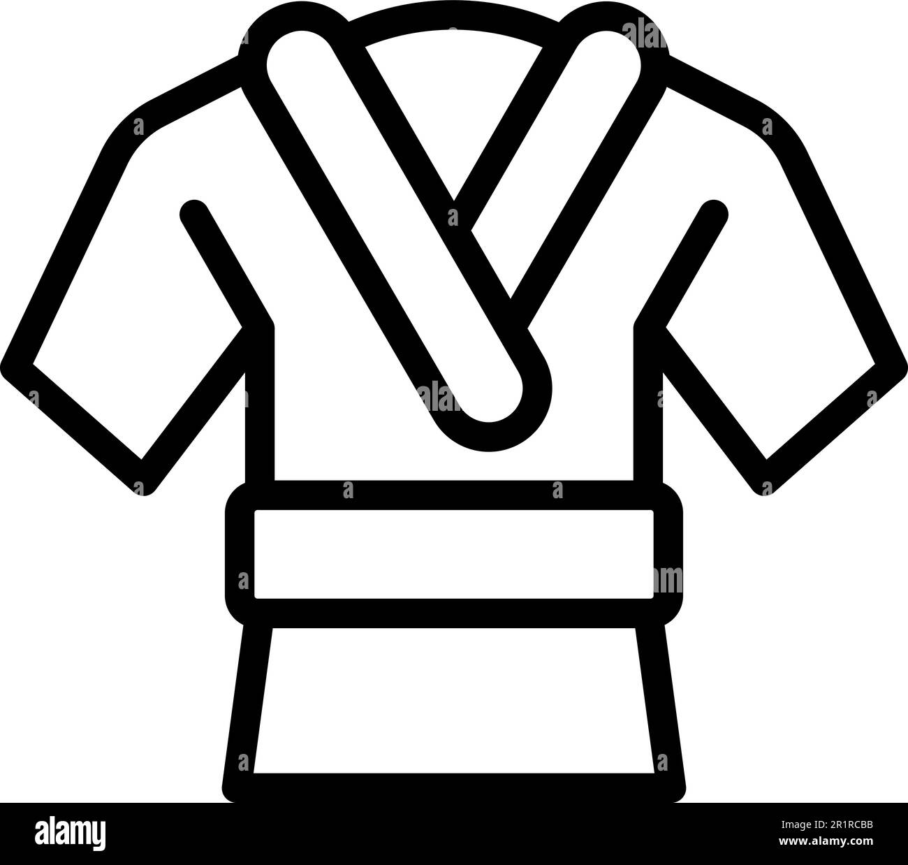 Model kimono icon outline vector. Cotton textile. Long modern Stock ...