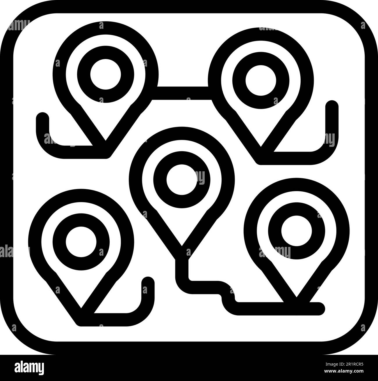 Bomb shelter location map icon outline vector. Safety defense. Nuclear ...