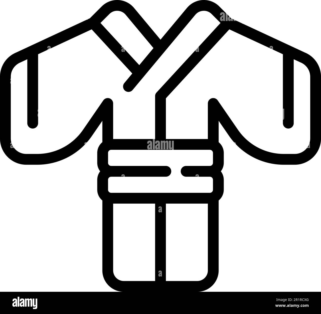 Gi kimono icon outline vector. Karate cad. Women belt Stock Vector ...